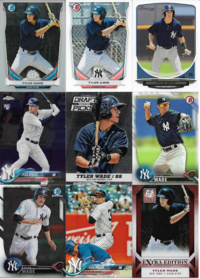 TYLER WADE 9 CARD ROOKIE LOT WITH BOWMAN CHROME NM | eBay