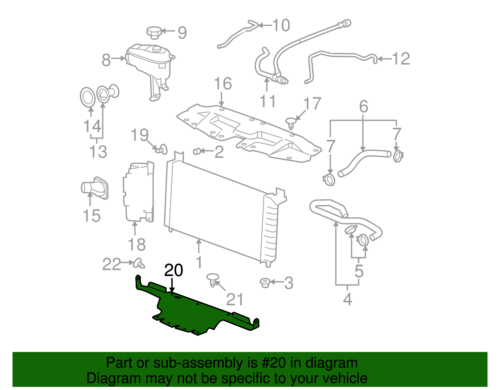GM OEM 07-13 Sierra 1500 Cooling Radiator Components-Lower Baffle ...