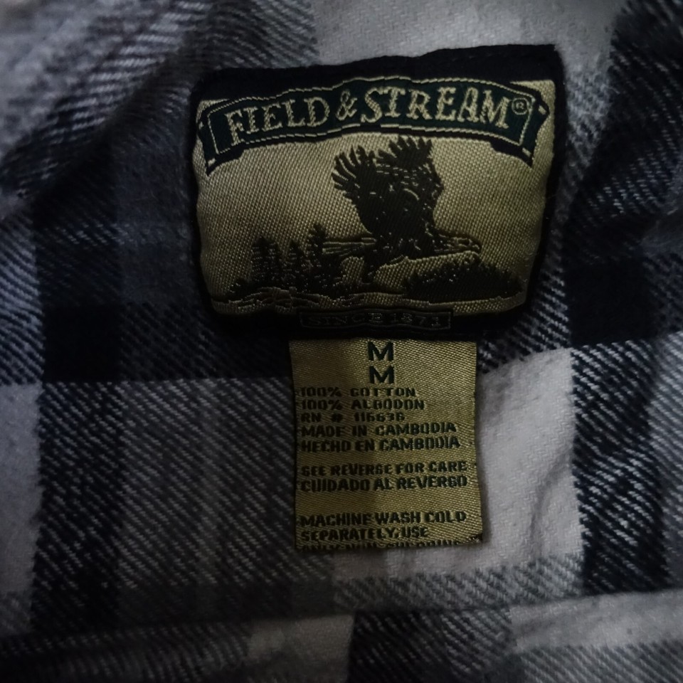 Field Stream Shirt Womens Medium Cropped Custom Rework Button Up Chore ...