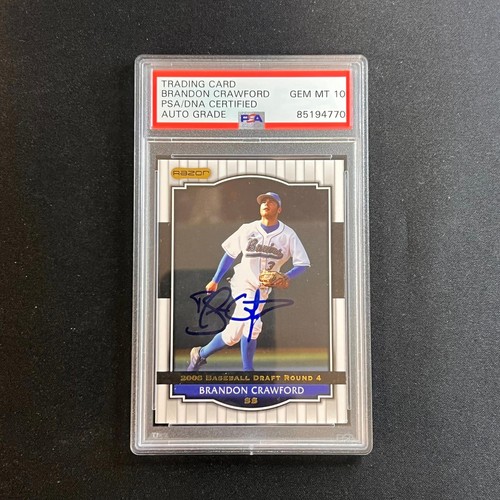 2008 Razor Signature Series #66 Brandon Crawford signed card PSA Auto ...