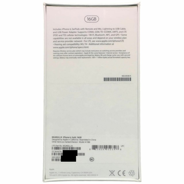 Apple iPhone 6 - 16GB - Gold (Unlocked) A1586 (CDMA + GSM) for sale ...