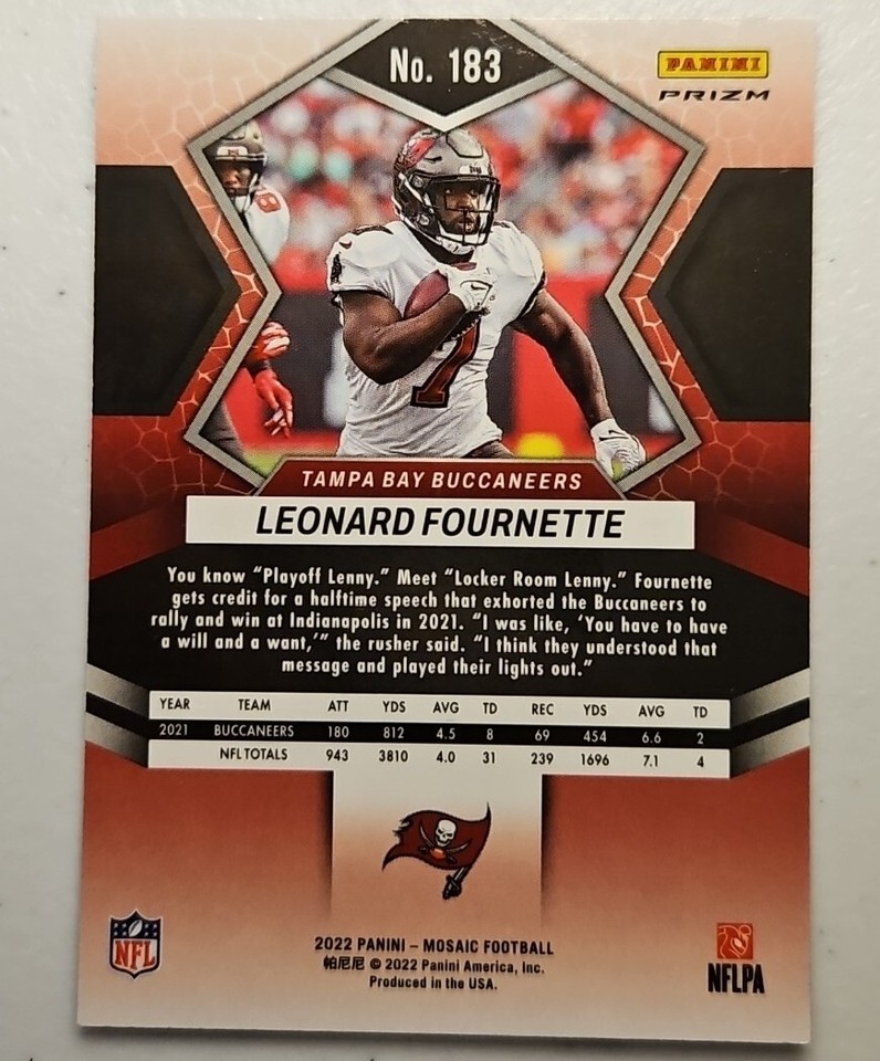 2022 Panini Mosaic Leonard Fournette Red Prizm #183 Tampa Bay Bucs | eBay
