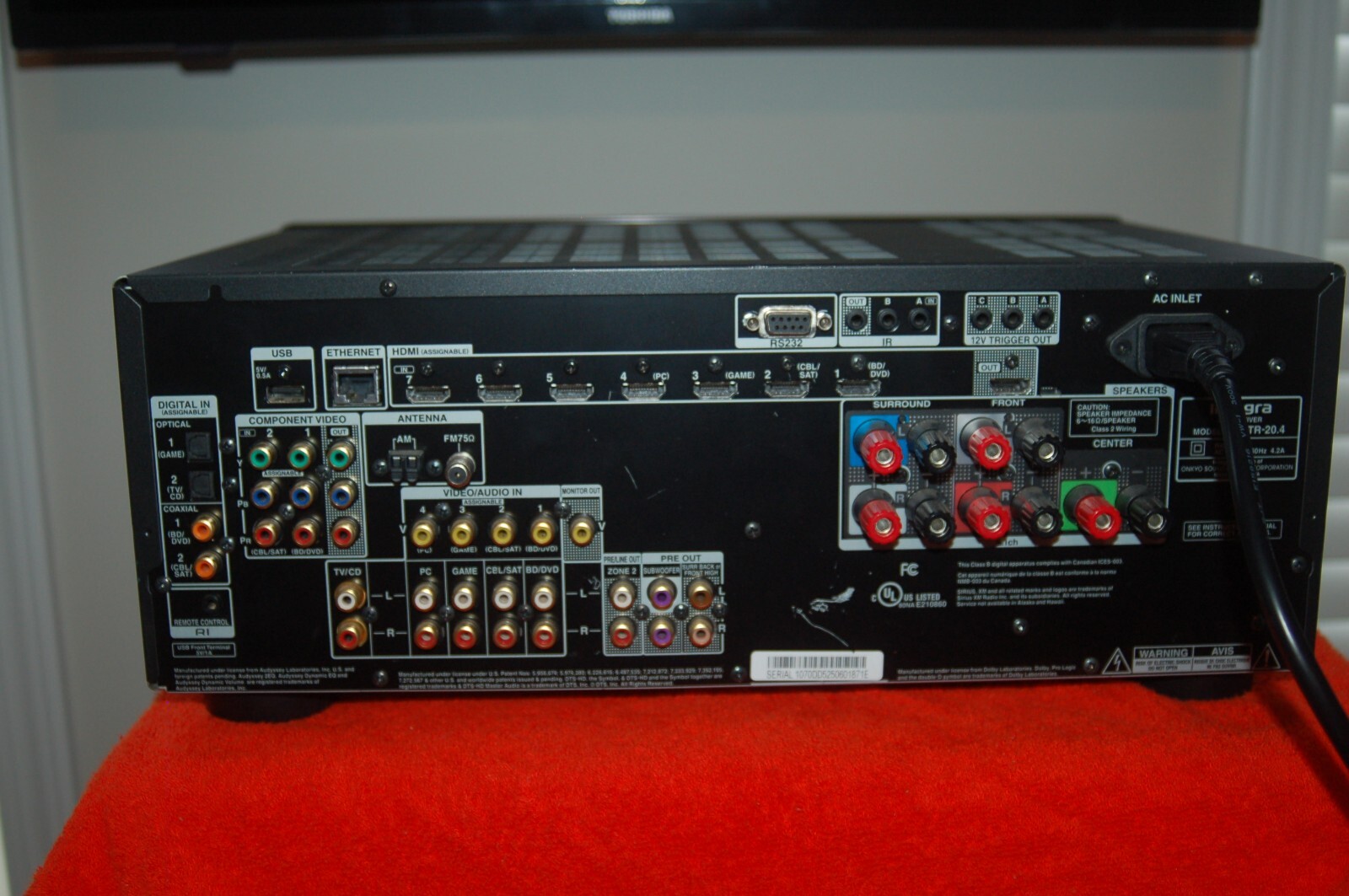 Integra DTR-20.4 5.2 Channel AV Receiver 4K Up-Scailing 3D THX Spotify ...