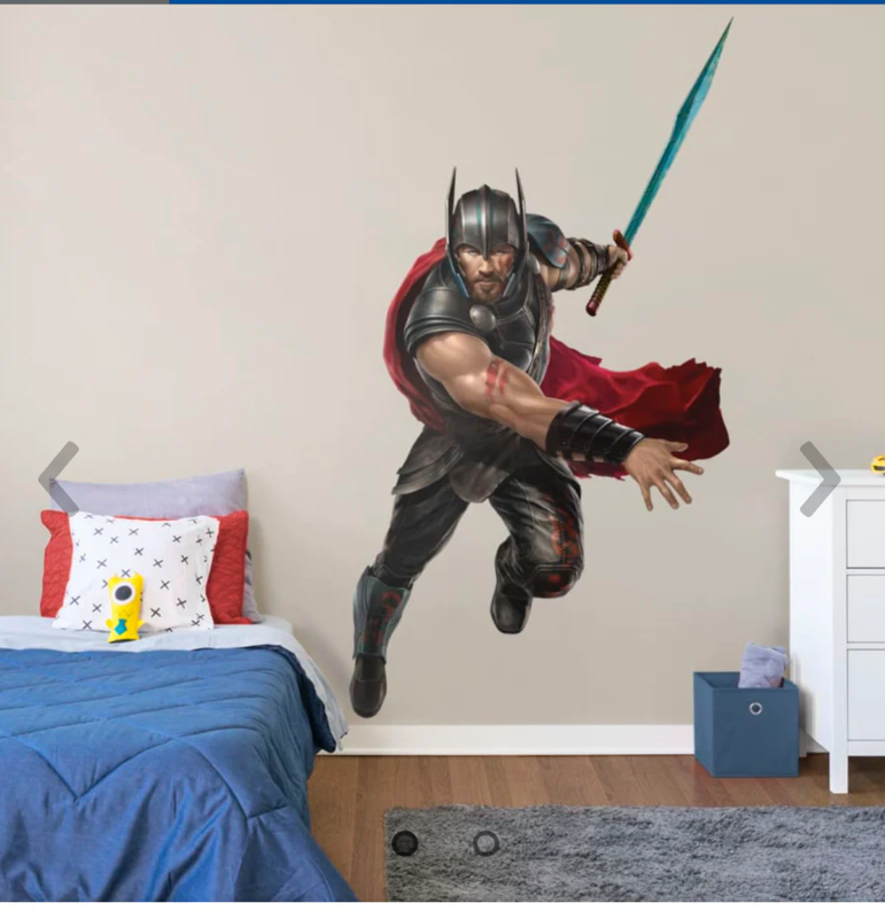 Fathead Decals Thor - Thor: Ragnarok Marvel Life Size Wall Decal 96 ...