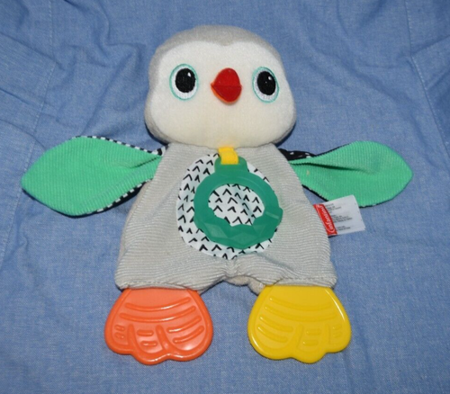 Infantino Sensory Toy Cuddly Teether Crinkle Plush Penguin Bird Owl | eBay