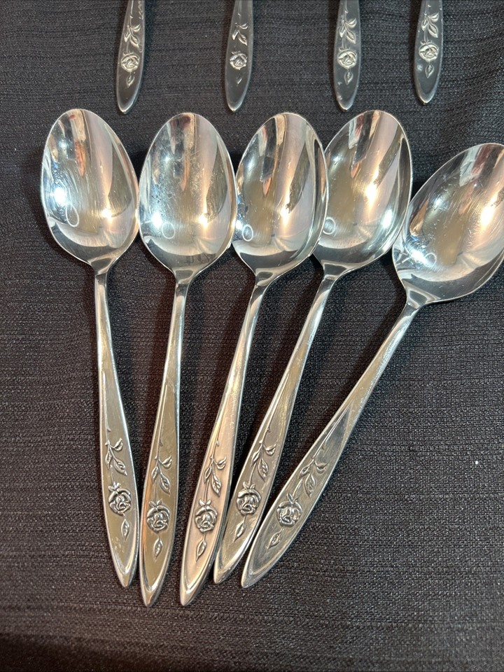 9 Oneida Community My Rose "Soup Spoon" Stainless Steel Flatware | eBay