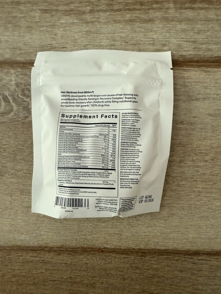 Nutrafol Postpartum Supplement 120 Capsules Refill Pack | eBay