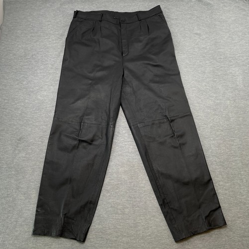 Hind Pants Men 40x31 Black Leather Motorcycle Grunge Goth Rock Biker ...