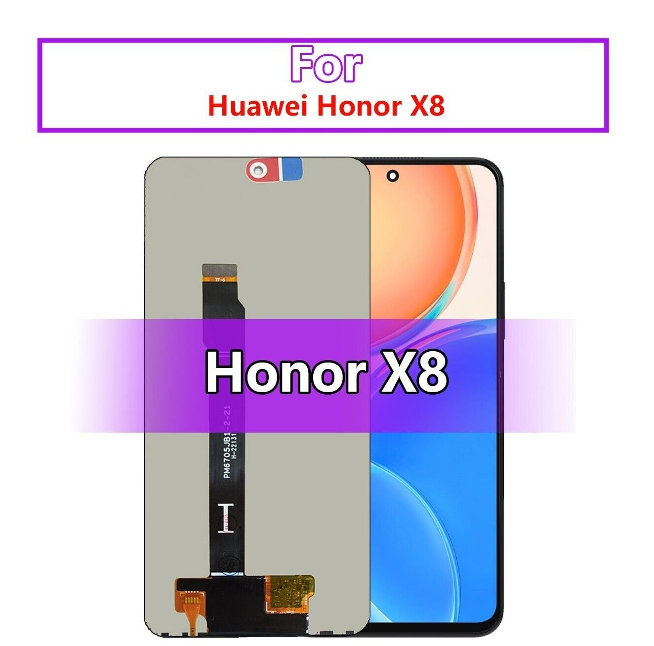 For Huawei Honor X8 LCD Display With Touch Screen Digitizer LCD TFY ...
