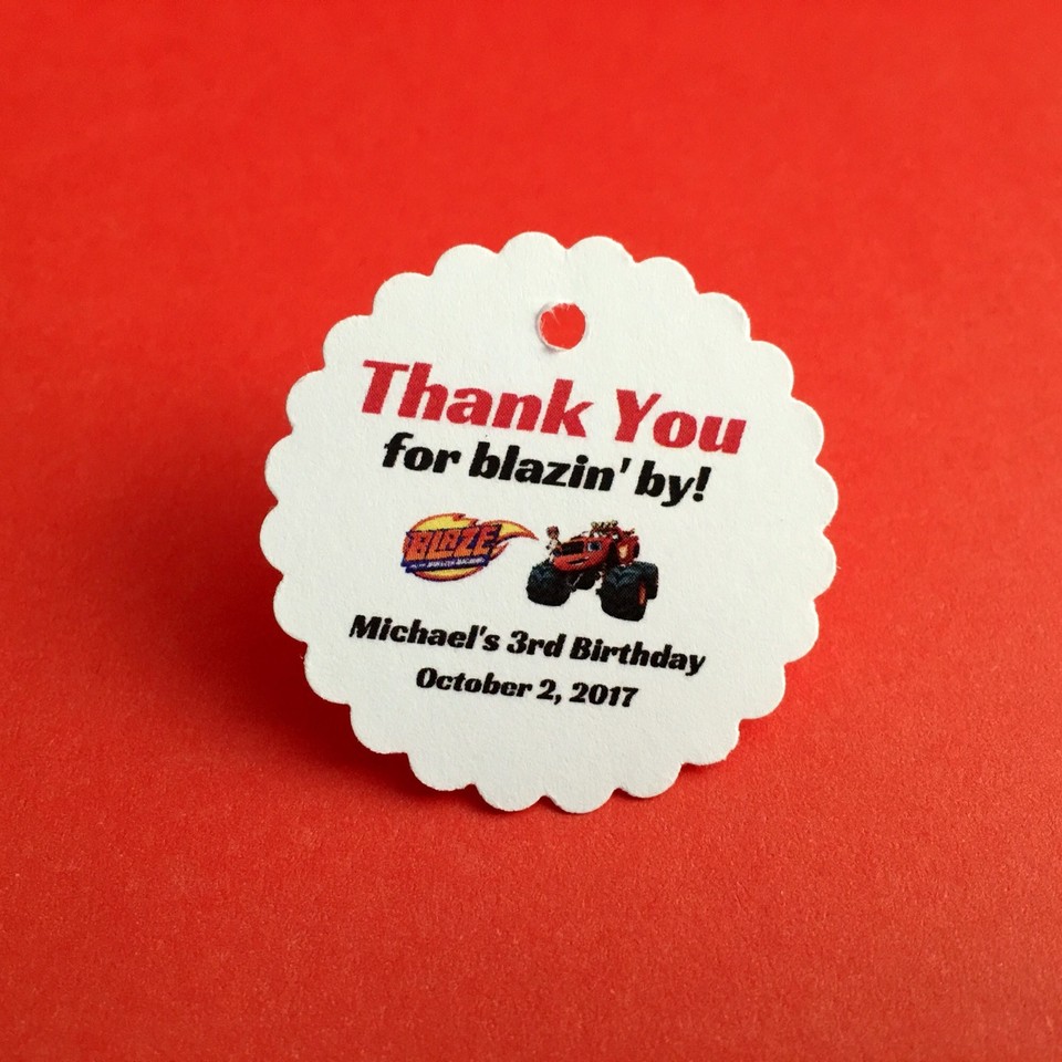 Blaze And The Monster Machines Favor Tags, Blaze and monster machine ...