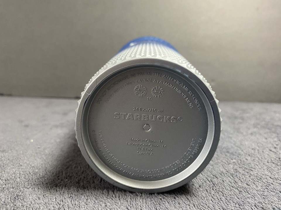 Starbucks Korea 2021 Shine blue bling studd cold cup 710ml | eBay