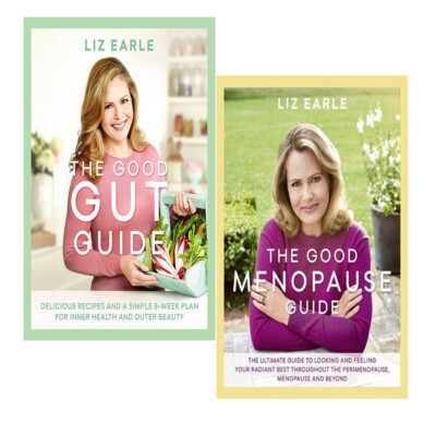 Liz Earle 2 Books Collection Set Good Gut Guide,Good Menopause Guide ...