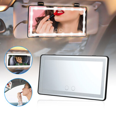 Car Sun Visor Vanity Mirror 60 LEDs Touch Screen Makeup Mirror for ...