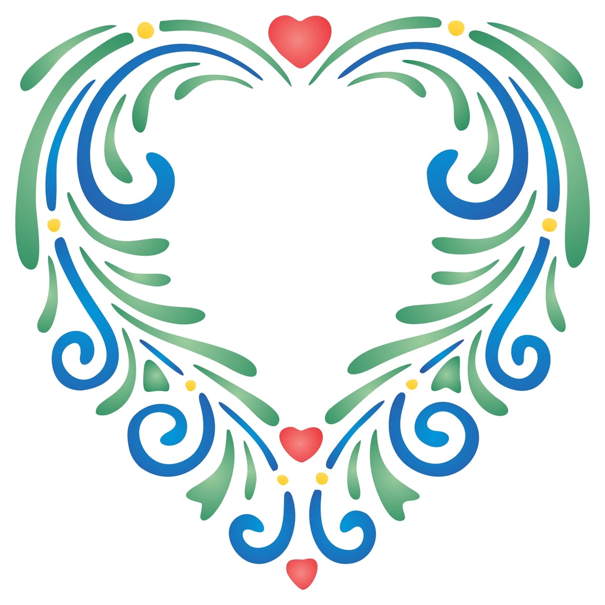 Fancy Heart Stencil