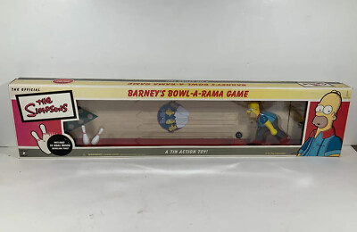 THE SIMPSONS "Barney’s Bowl A Rama Game" Tin Action Toy NEW | eBay