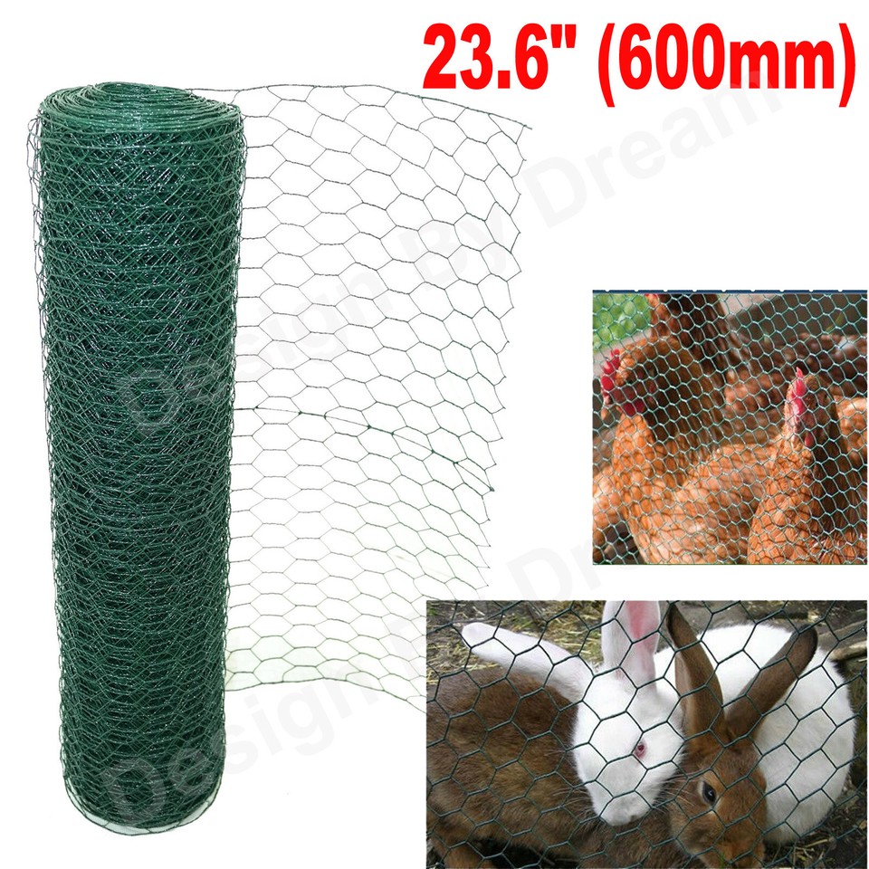 Green PVC Coated Wire Netting Chicken Rabbit Poultry Pet Pens Runs ...