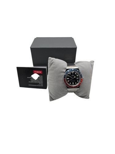 Timex Q Reissue GMT Quartz Watch 38mm with Pepsi Bezel TW2V38000 | eBay UK