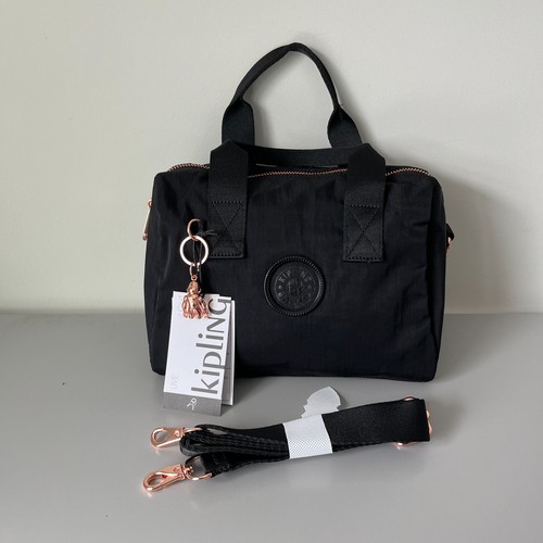 Kipling Charm Collection Bina Medium in Black Rose Spice NWT | eBay