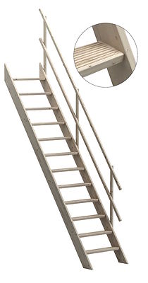 Oxford Wooden Staircase Kit Loft Space Saver Stairs Ladder 700mm Anti ...