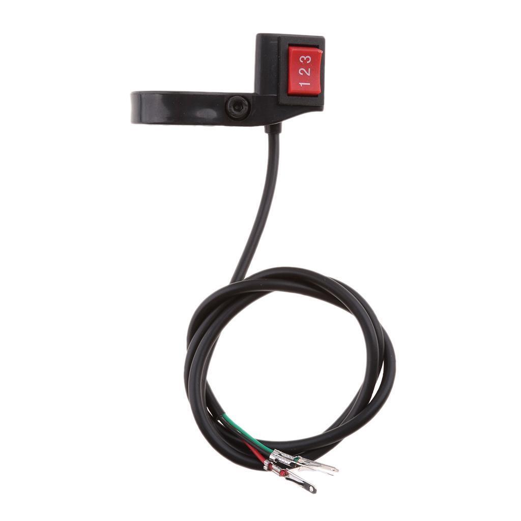Guidon 3 vitesses niveau SPDT commutateur HI MED LOW vélo électrique 67 ...