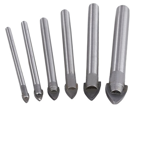 Carbide Spear Head Ceramic Tile Glass Marble Drill Bits Set 3/4/5/6/8 ...