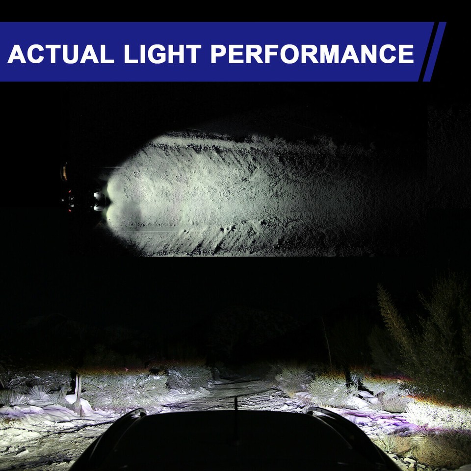 LED Cold White Fog Lights Pods Offroad Auxiliary Lights Square for ...