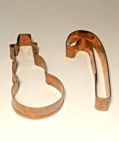 Martha By Mail Copper 6" Snowman & Candy Cane Martha Stewart Cookie ...