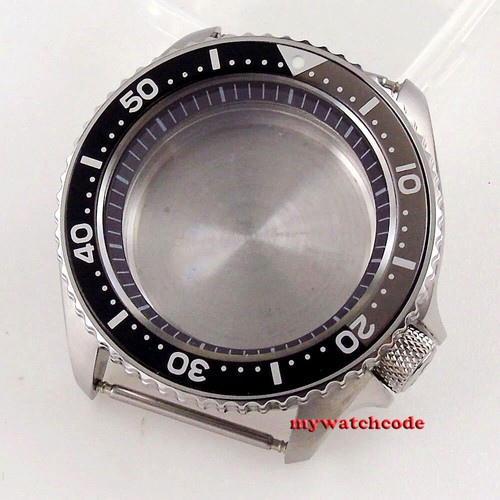 42mm Black Chapter Ring Watch Case Sapphire Glass fit NH35 NH36 SKX007 ...