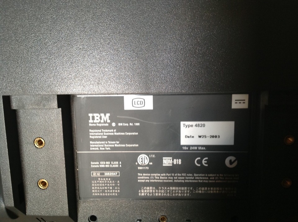 IBM 4820 Monitor Grade A Missing Stand | eBay