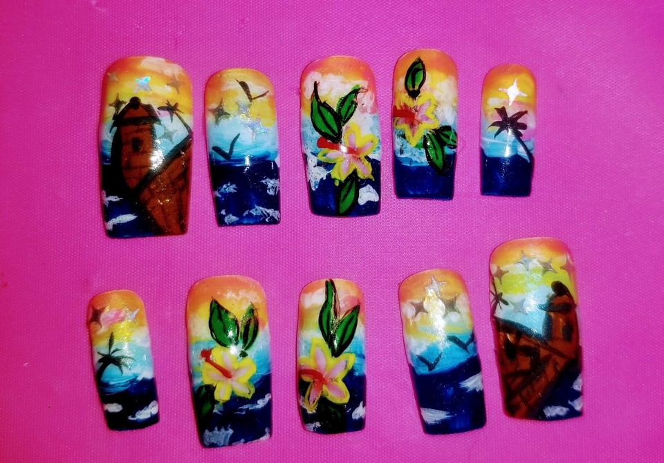 Presson El Morro Small Square Onestroke Cute #KFN Mano alzada | eBay