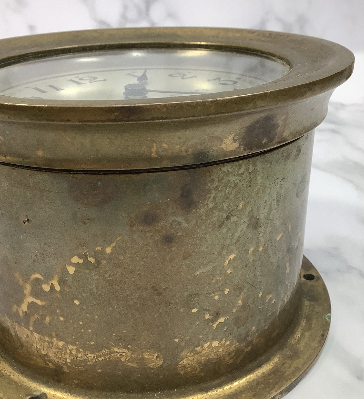 Vintage Sea-Chime Swiss Brass Maritime Ship’s Clock - As Is, Not Tested ...