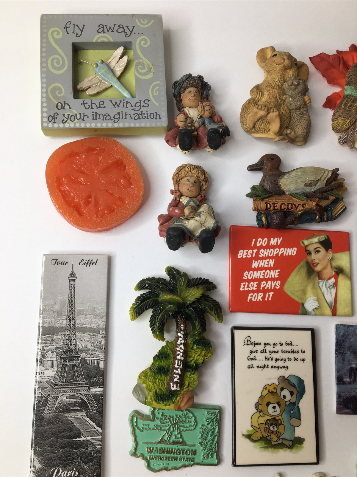 41 Vintage Refrigerator Magnets Huge Lot of Travel, Resin, Folk ...
