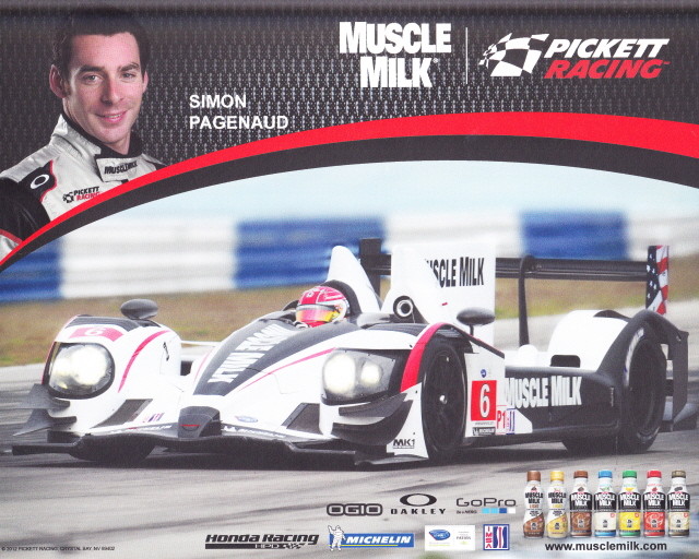 2012 Simon Pagenaud Muscle Milk Racing Honda HPD LMP1 Sebring ALMS Hero ...