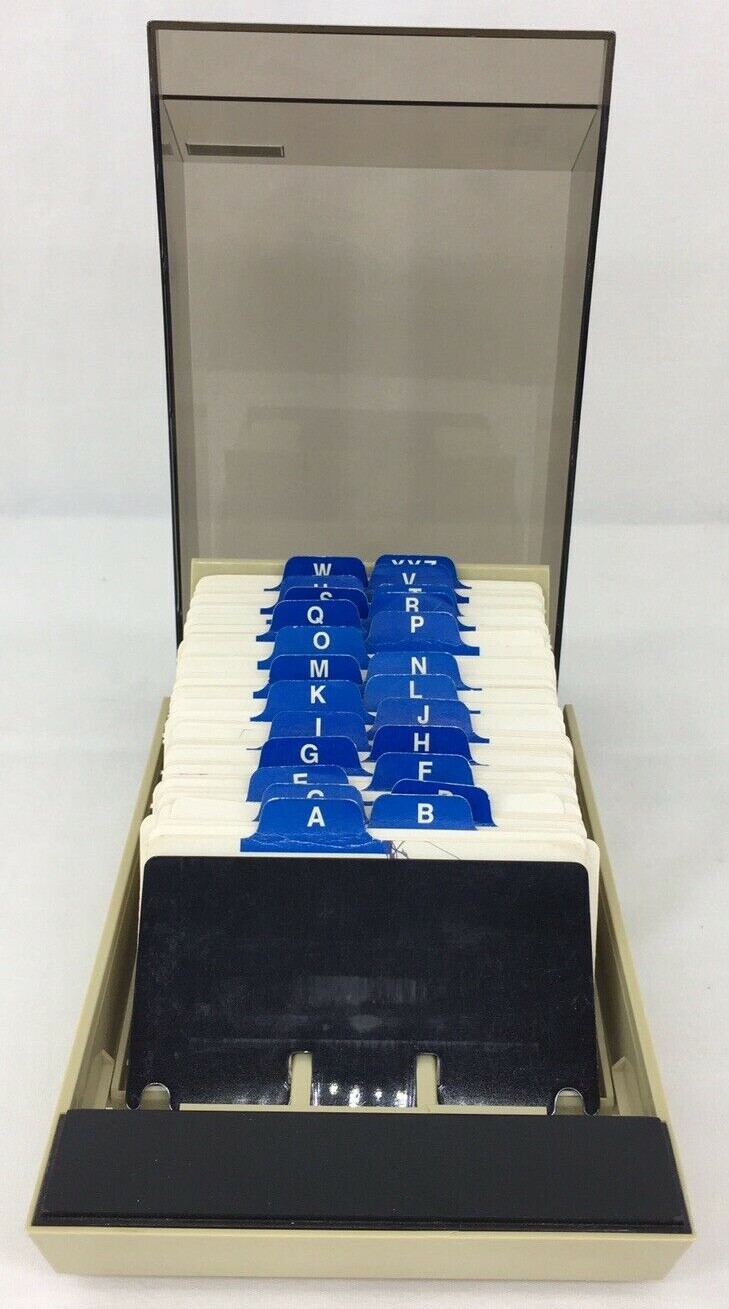 Vintage Rolodex Model VIP 24C Flip Top Phone Address File W/Blank Cards ...