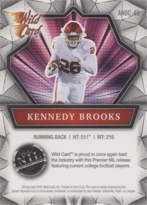 2021 Wild Card Alumination NIL Collegiate Edition Kennedy Brooks #ANBC-49 for sale | eBay