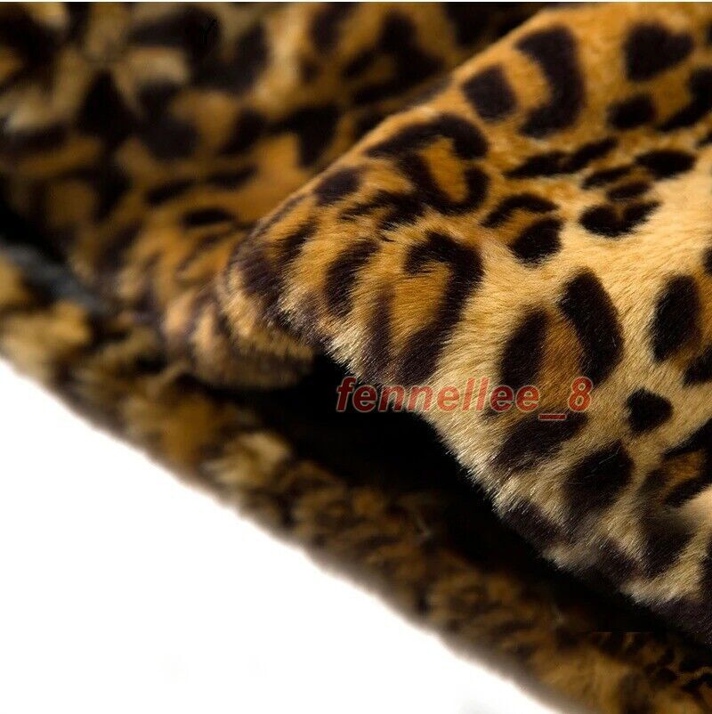 Women Faux Fur Coats Leopard Imitation Mink Long Coat Female Fur ...