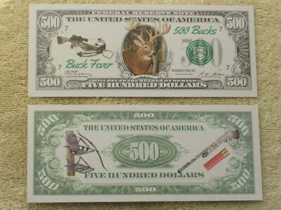 5 Buck Banknotes Paper Coins Federal Deer Bill Money Currency Coin ...