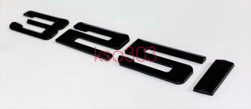 BLACK 325I FIT BMW 325 REAR TRUNK NAMEPLATE EMBLEM BADGE NUMBERS DECAL ...