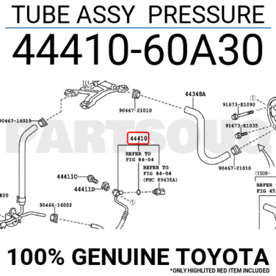 4441060A30 Genuine Toyota TUBE ASSY PRESSURE 44410-60A30 | eBay
