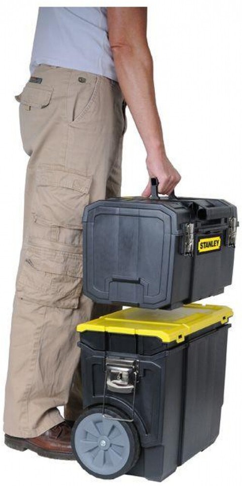 3 in 1 Detachable Rolling Tool Box Mobile Work Center Portable Lockable ...