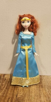 Disney Pixar Brave Princess Merida 11" Doll Blue Gown Shoes Belt Head ...