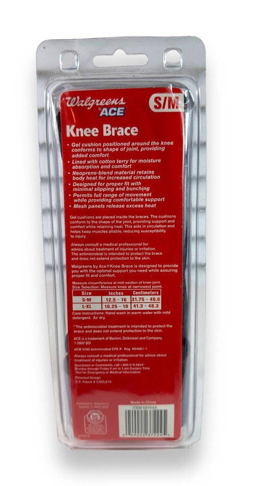 Walgreens Ace Knee Brace Support S/M | eBay