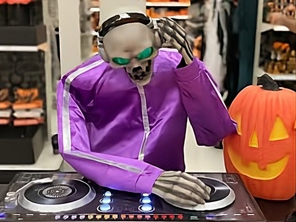 Skeleton DJ Halloween Decoration | eBay