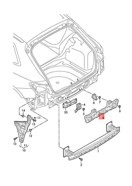 Genuine AUDI A3 S3 Sportback Lim. quattro. 8YA 8YH Bracket Center ...