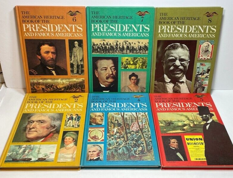 Set of 6 The American Heritage Book of Presidents & Famous Americans ...