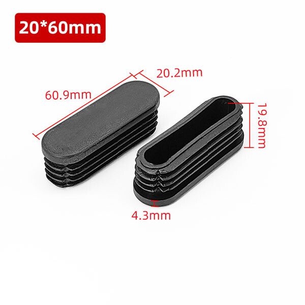 Oval Oblong Plastic Tubes End Caps Bungs Blanking Plugs Pipe Inserts ...