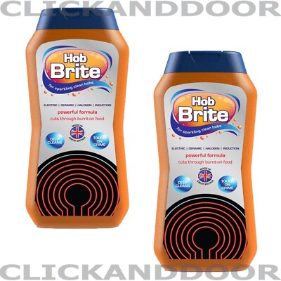 2 X HOB BRITE HOB CLEANER POWERFUL ELECTRIC HALOGEN CERAMIC HOBS ...