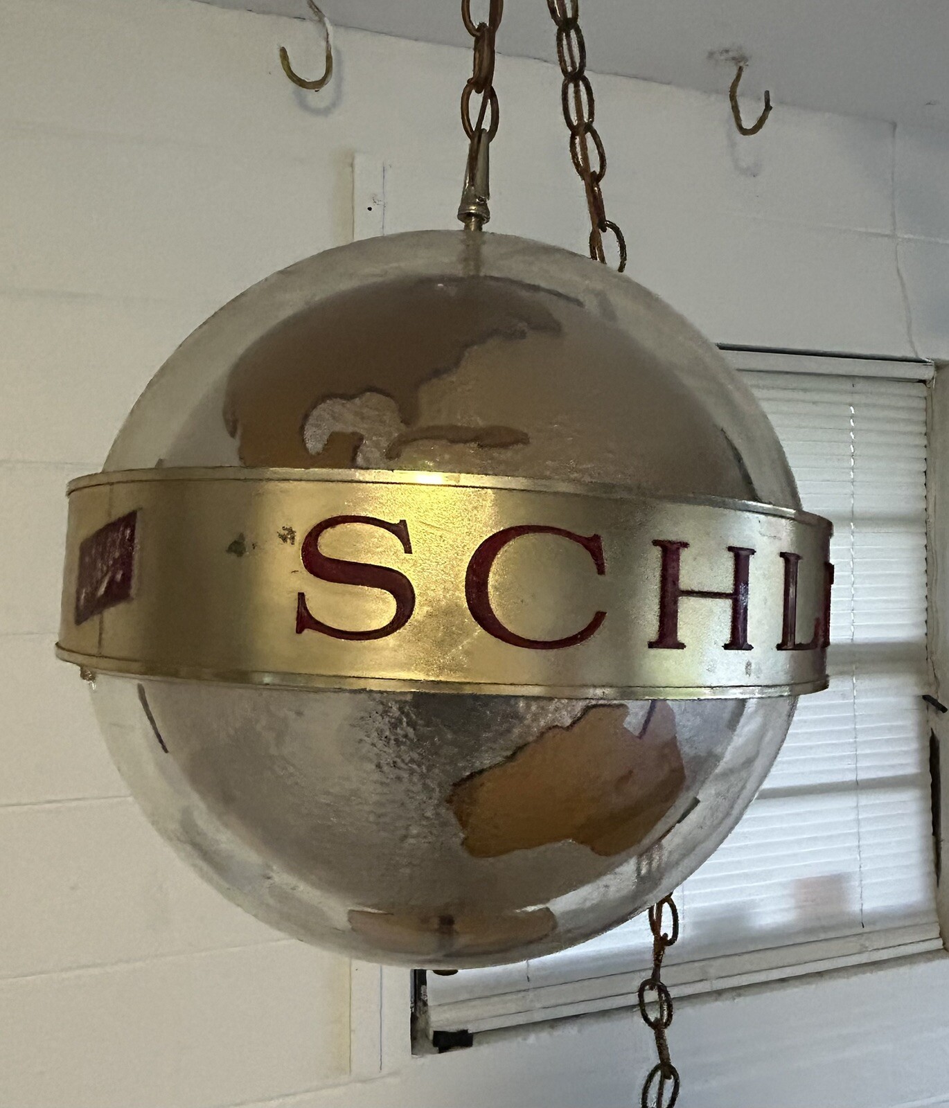 1960s Schlitz Rotating Motion Hanging Globe Lighted Beer Sign 15" RARE ...