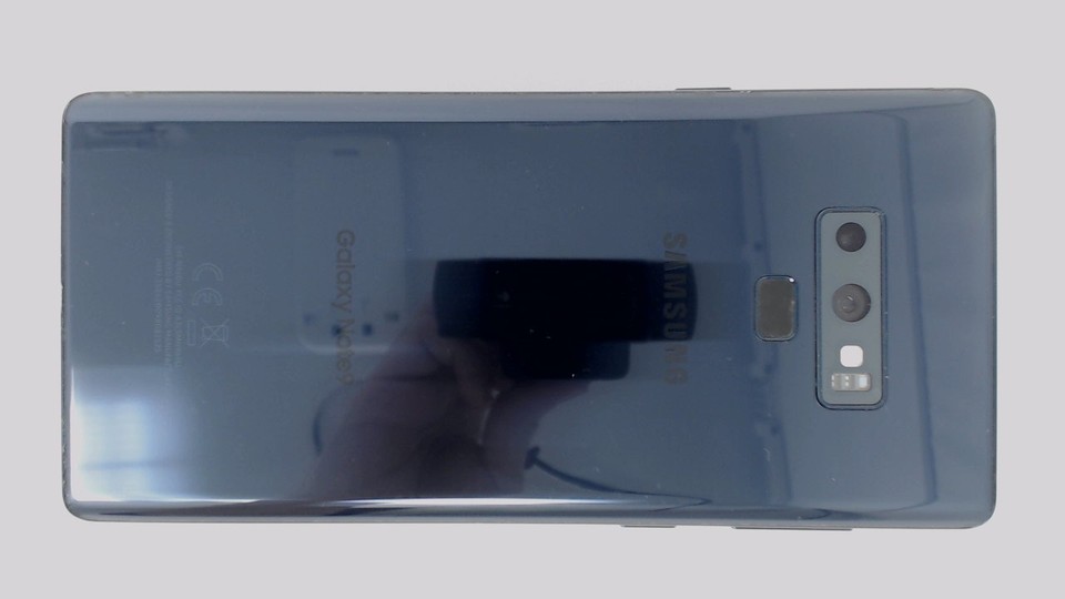 Samsung Galaxy Note 9 SM-N960U (Blue 512GB 8GB) AT&T CRACKED GLAS BURN ...