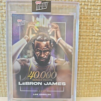 2024 TOPPS NOW basketball #LJ-40K Lebron James 40,000 CAREER POINTS ...